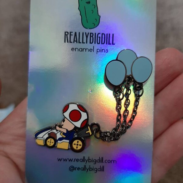 Toad Balloon Battle Mode Pin With Chain - Etsy