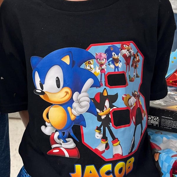Custom Sonic Birthday Shirt | Sonic Birthday Shirt Personalized | Sonic ...