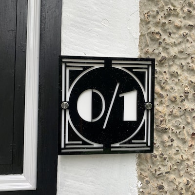 Art Deco House Number. Clear and Readable. Long Life Outdoors. House ...