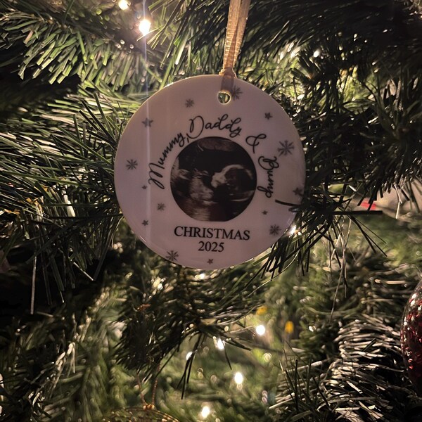 Personalized Baby Bump Ornament, Custom Ceramic Keepsake for Bump’s ...