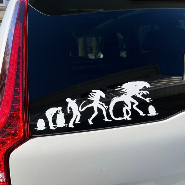 Alien Xenomorph Evolution Vinyl Decal: Sci-fi Movie Sticker - Etsy