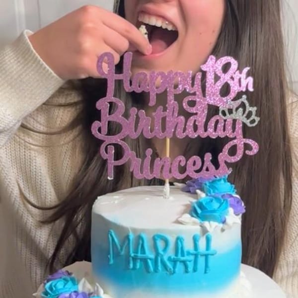 Personalized Happy Birthday Cake Topper - 3 Styles and 50+ Color ...