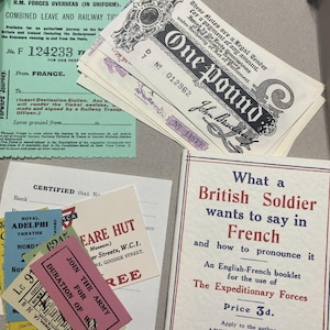 WW1 Tommy on Leave in London Pack - Great War Ephemera - WWI Pocket ...