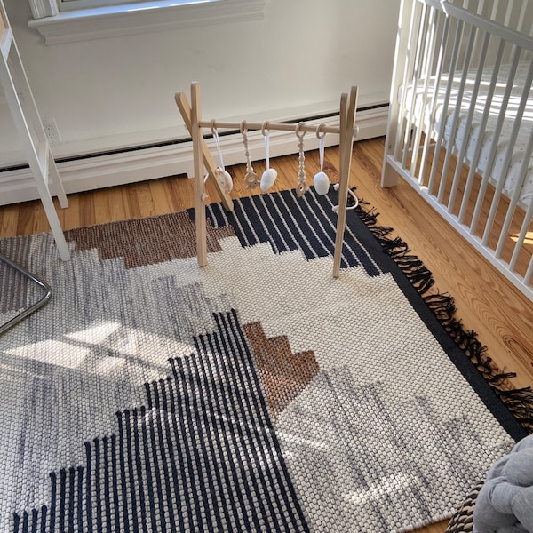 Scandinavian Nordic Decor Bohemian Inspired Rug Hand Woven Wool ...