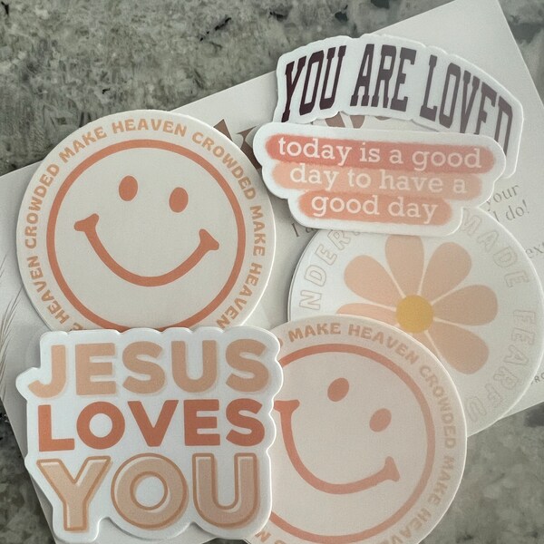 Jesus Loves You Sticker, Christian Weatherproof Sticker, Cute Christian ...