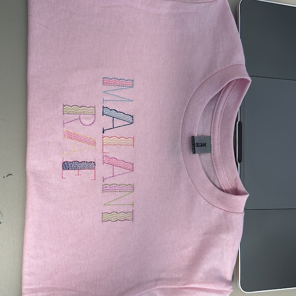 Sarah Machine Embroidery Font Monogram Alphabet - 3 Sizes Scalloped ...