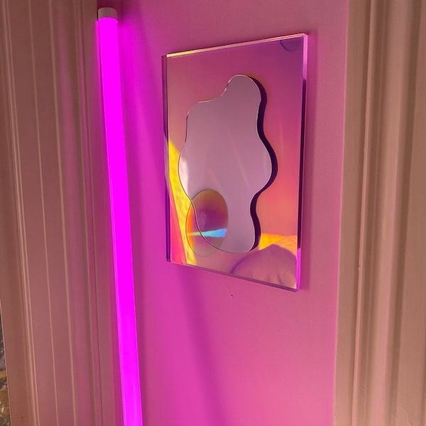 Squared Wiggly Reflector - Wavy Acrylic Mirror Wiggly Mirror Amorphic ...