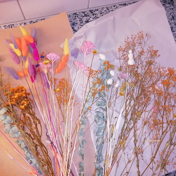 Trockenblumenstrauß FRIEDA (groß, ca. 40cm) - Etsy.de