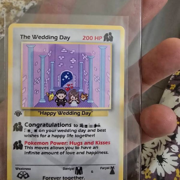 Pokemon the Wedding Card Proposal Invitation Anniversary Birthday ...