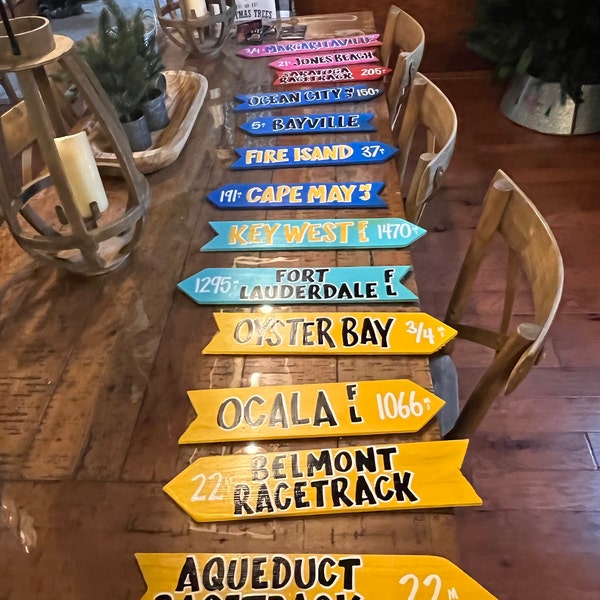 Custom Coastal Directional Signs! Set of 10 Signs - Etsy