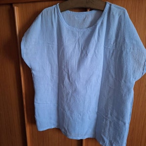 New Colors Big Sizesxxlmuslin Woman Loose Top, Simple Woman Gauze ...