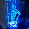 Saxophone Night Light, Personalized Free, LED Night Lamp, With Remote ...
