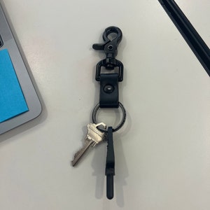 Heavy Duty Solid Brass Trigger Snap Key Clip Key Ring Brown Leather ...