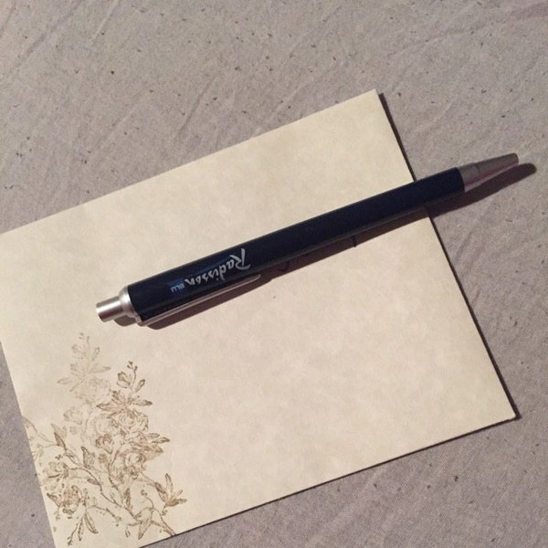 Handmade Stationery Set, Writing Paper With a Blue Lily and Dragonfly ...