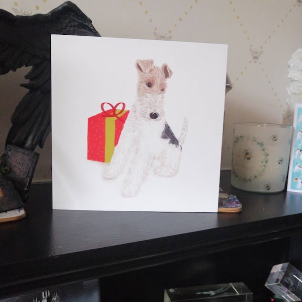 Happy Birthday Fox Terrier Card | Wired Hair Fox Terrier | Birthday ...