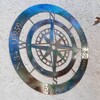 Personalized Compass Metal Sign - Custom Coordinates Sign - Nautical ...