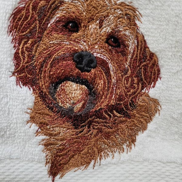 Labradoodle/goldendoodle Dog Face Embroidery Design (digital File) - Etsy