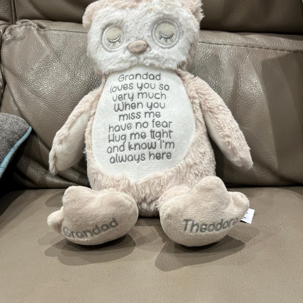 Personalised Memorial Bear, in Loving Memory, Gift for a Grieving Child ...