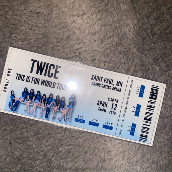 Personalized TWICE Concert Ticket | Physical Souvenir Ticket - Etsy