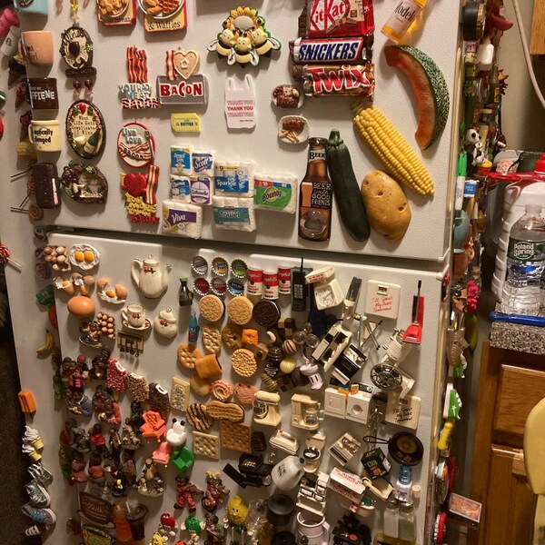 Ceramic Refrigerator Magnets . Set of 5-broccoli , Cheese, Orange ...