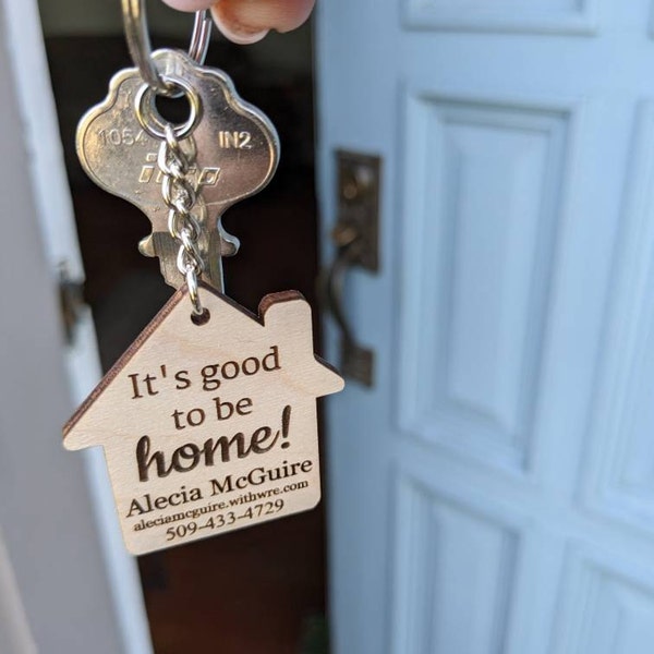 Bulk Branded Realtor Keychains - Closing Keychain - Open House ...