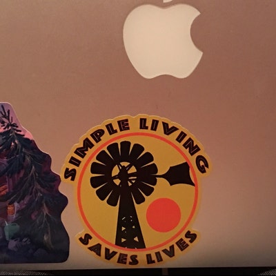 Simple Living Saves Lives Sticker Outdoor Bumper Stickers 483 - Etsy