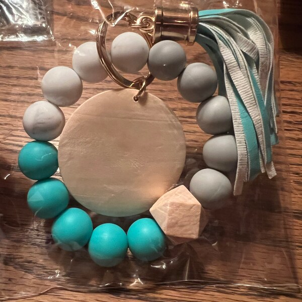 5 Pack - Silicone Bead Key Ring Bracelet - Etsy