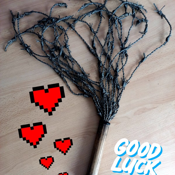 Wünsdorf. 61 Cm/24 Flogger Made of Leather Barbed Wire - Etsy