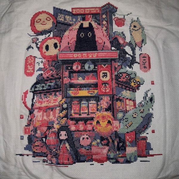 Japanese Cross Stitch Pattern Pdf "haunted Forest" Yokai Manga Anime ...