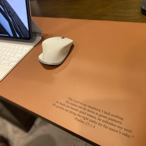 Leather Desk Mat, Custom Size Desk Pad, Personalized Office Accessories ...