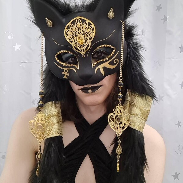 Tribal Amethyst White&purple Wolf Mask Headdress With Rainbow Crystal ...