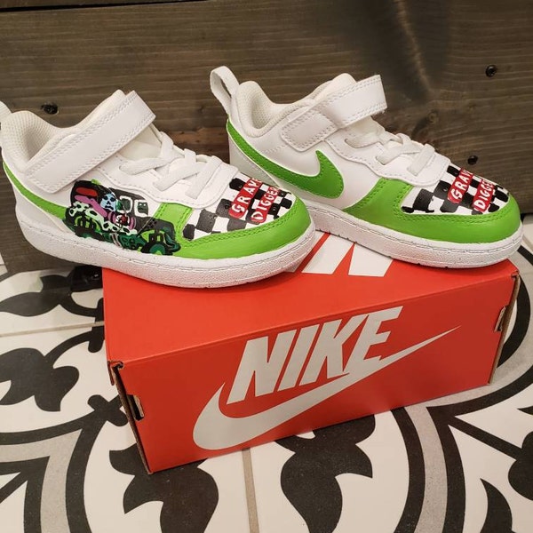 Hand Painted Monster Truck Vans Monster Truck Shoes Vans Grave Digger ...