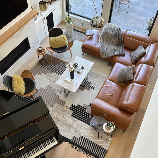 Scandinavian Nordic Decor Bohemian Inspired Rug Hand Woven Wool ...