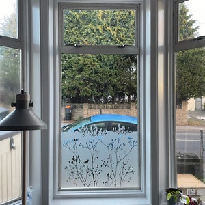 Self-adhesive Window Film With Punched Out Nature Motif grasses ...