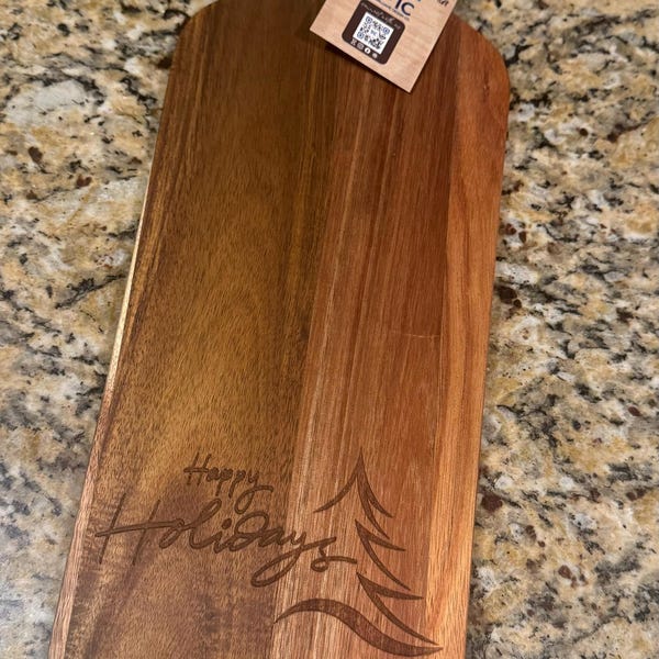 Holiday Charcuterie Board, Holiday Cutting Board, Rustic Entertaining ...