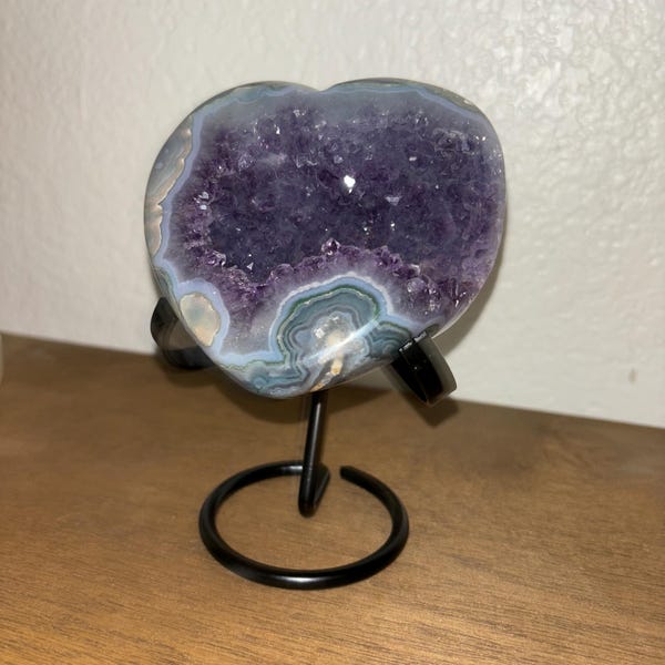 Sturdy Acrylic Base Metal Display Stand for Crystal Specimen, Slab ...