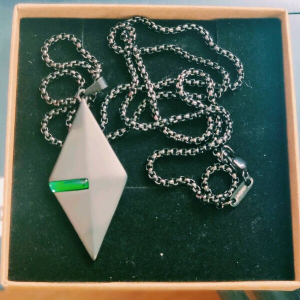 Men's Gold Necklace, Emerald Necklace, Gold Necklace for Men, Emerald ...