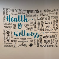 Health and Wellness Wall Decal - Etsy