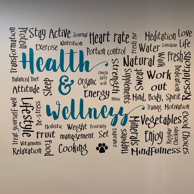 Health and Wellness Wall Decal - Etsy