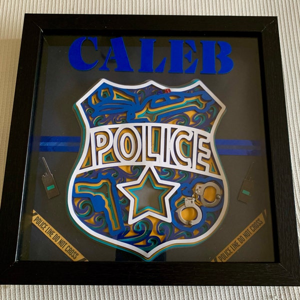 3D Mandala Law Enforcement Police Paper Cut File Digital Download SVG ...