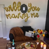 WILL You Marry Me Cursive Letter Balloons Engegement Banner Script ...
