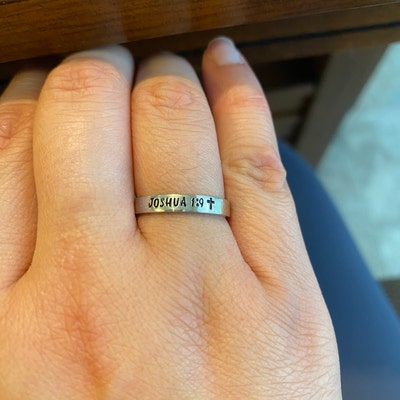Scripture Ring, Cross Ring, Bible Verse Ring, Faith Ring, Philippians 4 ...