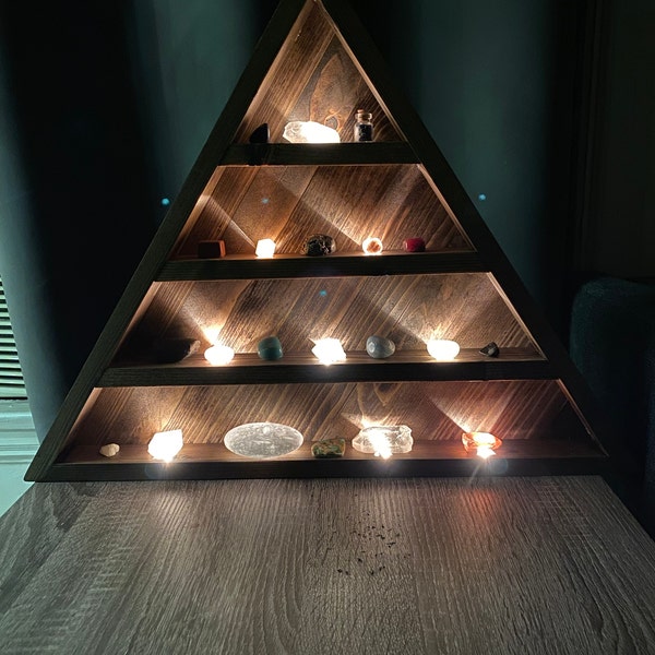 Lighted Triangle Display Shelf - Etsy