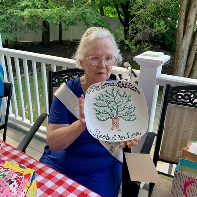Family Tree Plate, in Color: Personalized Grandparent Plate, Family ...