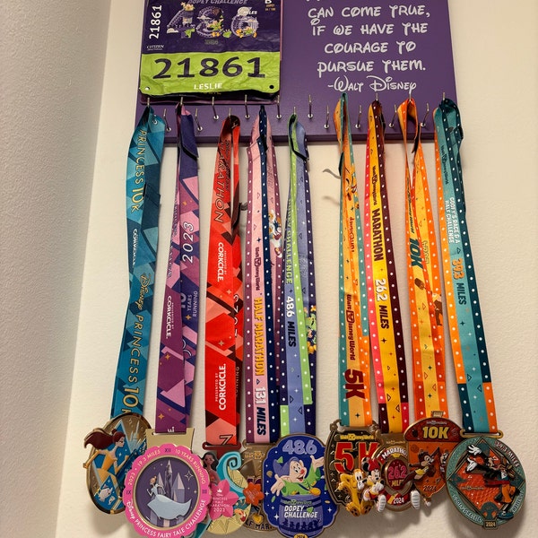 Customizable Single Bib Medal Holder Medal Display Rack - You Design It ...