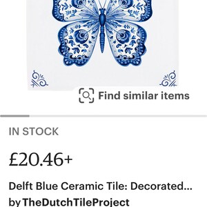 Delft Blue Ceramic Tile: Decorated Cross Modern Dutch - Etsy