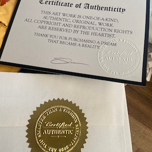 Certificate of Authenticity Seal Embosser, Custom Certificate Embossing ...