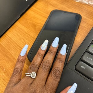 Custom French Initial Press on Nails Initial Press on Nails French Tip ...
