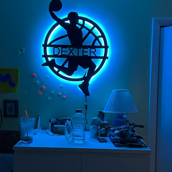 Lighted up Wall Art With LED Lights, Rgb Decor Wall Sign, RGB LED Light ...