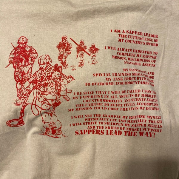 SAPPER CREED T Shirt - Etsy